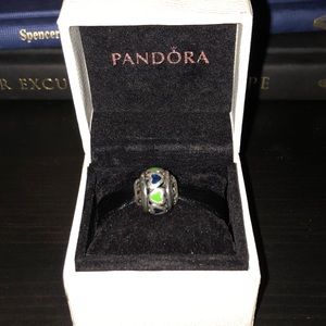 Pandora | Jewelry | Rare Pandora Green Blue Heart Charm | Poshmark